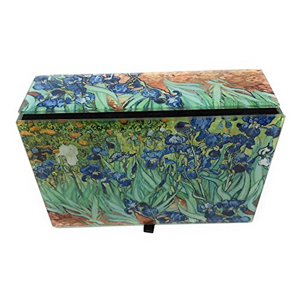 Vincent Van Gogh Glass Jewelry Keepsake Box (Iris)
