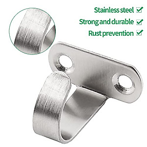 LDEXIN 10Pcs Screw Mount Ceiling Hooks Stainless Steel Wall Hooks Towel Robe Clothes Hook Under-Shelf Coat Hooks Hanging Hooks