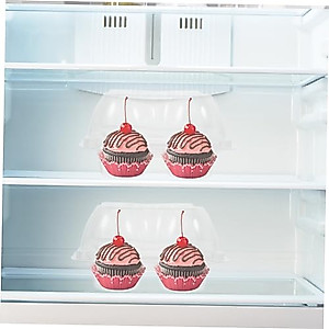 NOLITOY 30 Pcs Four Piece Cake Box Cupcake Carrier Muffin Gifts Carriers Cupcake Transport Container Plastic Food Containers Egg Tart Container The Pet Clamshell Household Dessert