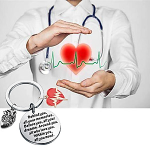 FEELMEM CHD Awareness Gifts Keychain CHD Congenital Heart Defect Awareness Gifts Heart Attack Survivor Gifts