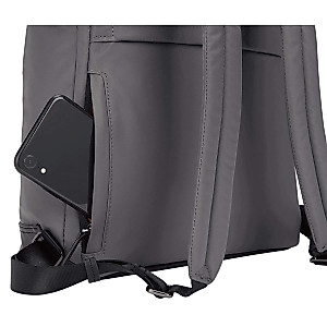 Targus Newport Drawstring Travel and Commute Backpack, Sleek Professional Design with Water-Repellent Nylon, Magnetic Secure Closure, Protective Sleeve fits 15-Inch Laptop, Gray (TSB96404GL)