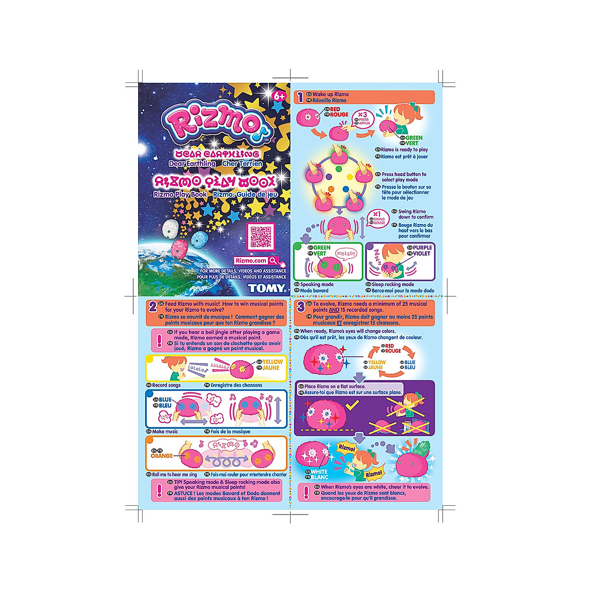 Rizmo Evolving Musical Friend Interactive Plush Toy with Fun Games, Berry