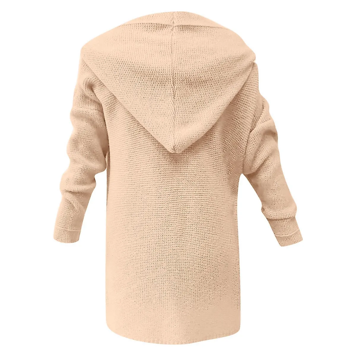 Jackets For Women 2023, Winter Fall Jacket Women&#039;S Hooded Knitted Cardigan Solid Color Long Sweater Coat Thickened Warm Plus Size Coats Cute Jackets Fur Hood Coat Jackets (XL, Beige)