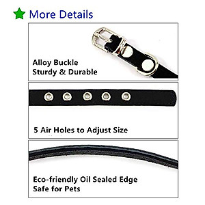 PETFAVORITES Nappa Leather Dog Collar Cute Cat Collar Necklace Jewelry with Flower Bow Tie and Bell Charm for Small Dogs Girl Yorkie Chihuahua Birthday Clothes Accessories (Pink, Size XS)