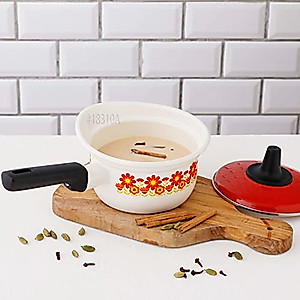 Fuji Horo FJ-14M SF Milk Pan, 5.5 inches (14 cm), Memories Sunflower