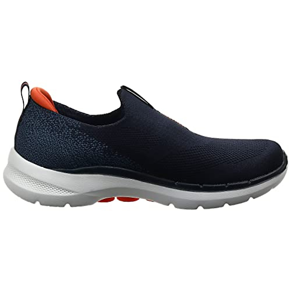 Skechers Men's Gowalk 6-Stretch Fit Slip-On Athletic Performance Walking Shoe, Navy/Orange, 12