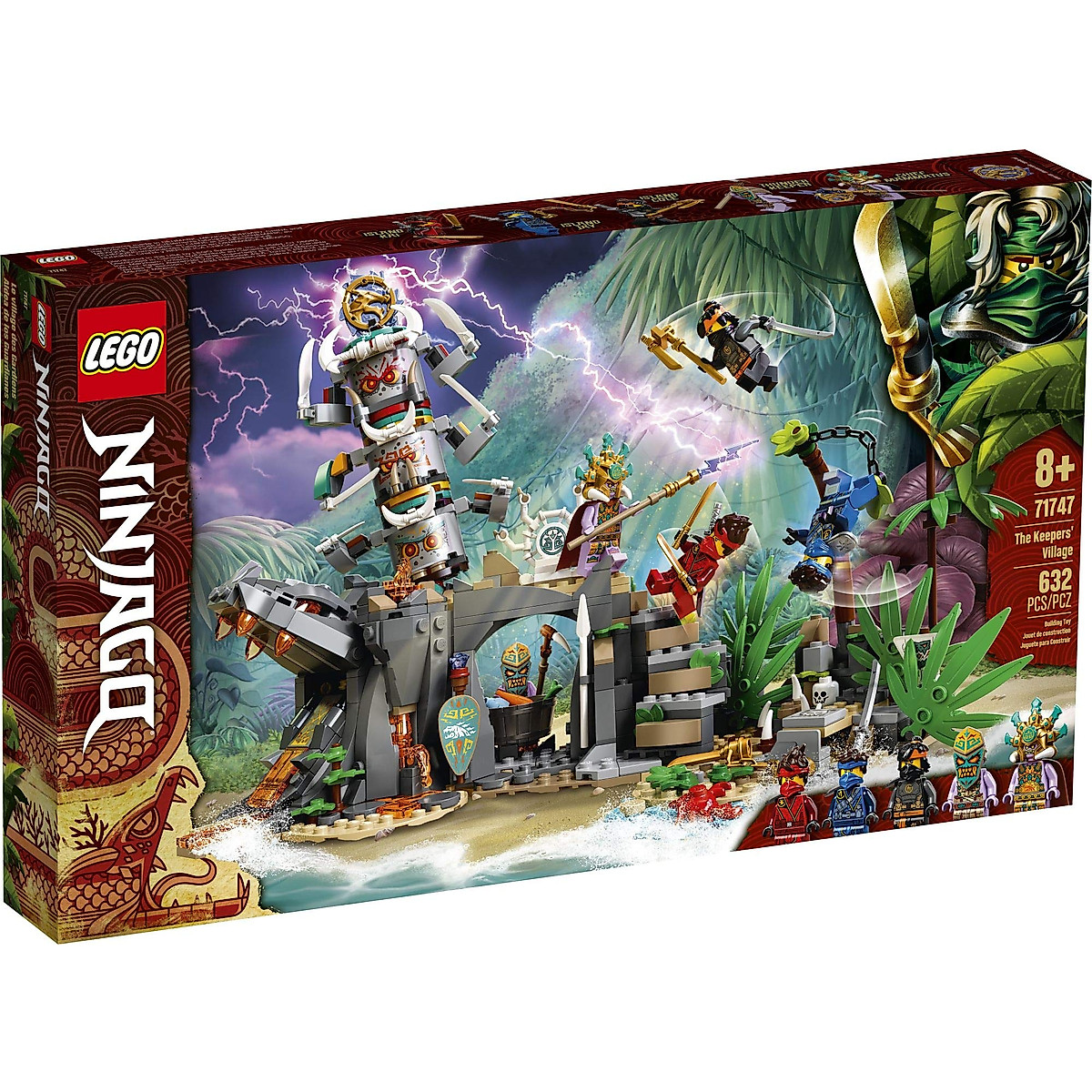 LEGO NINJAGO The Keepers' Village 71747 Building Kit; Ninja Playset Featuring NINJAGO Cole, Jay and Kai; Cool Toys for Kids Aged 8 and Up Who Love Ninjas and Creative Play, New 2021 (632 Pieces)