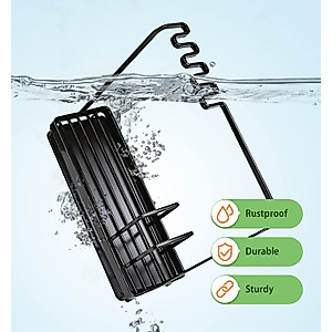 ideaglass Kitchen Sink Organization, Dish Cloth Holder, Kitchen Sink Caddy, Dish Rag Holder (Black)