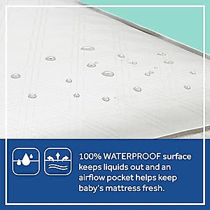 Sealy Crib Mattress & Toddler Bed Mattress| Orion 2-Stage Sustainable Antibacterial Baby Mattress, Lightweight, GREENGUARD Air Quality Certified - Made in USA, 52"x28"