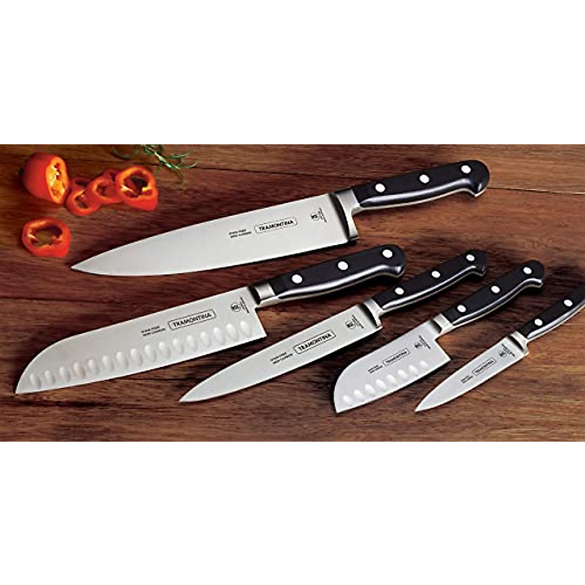 Tramontina Knife Set with Block Forged 5 Pc, 80008/561DS