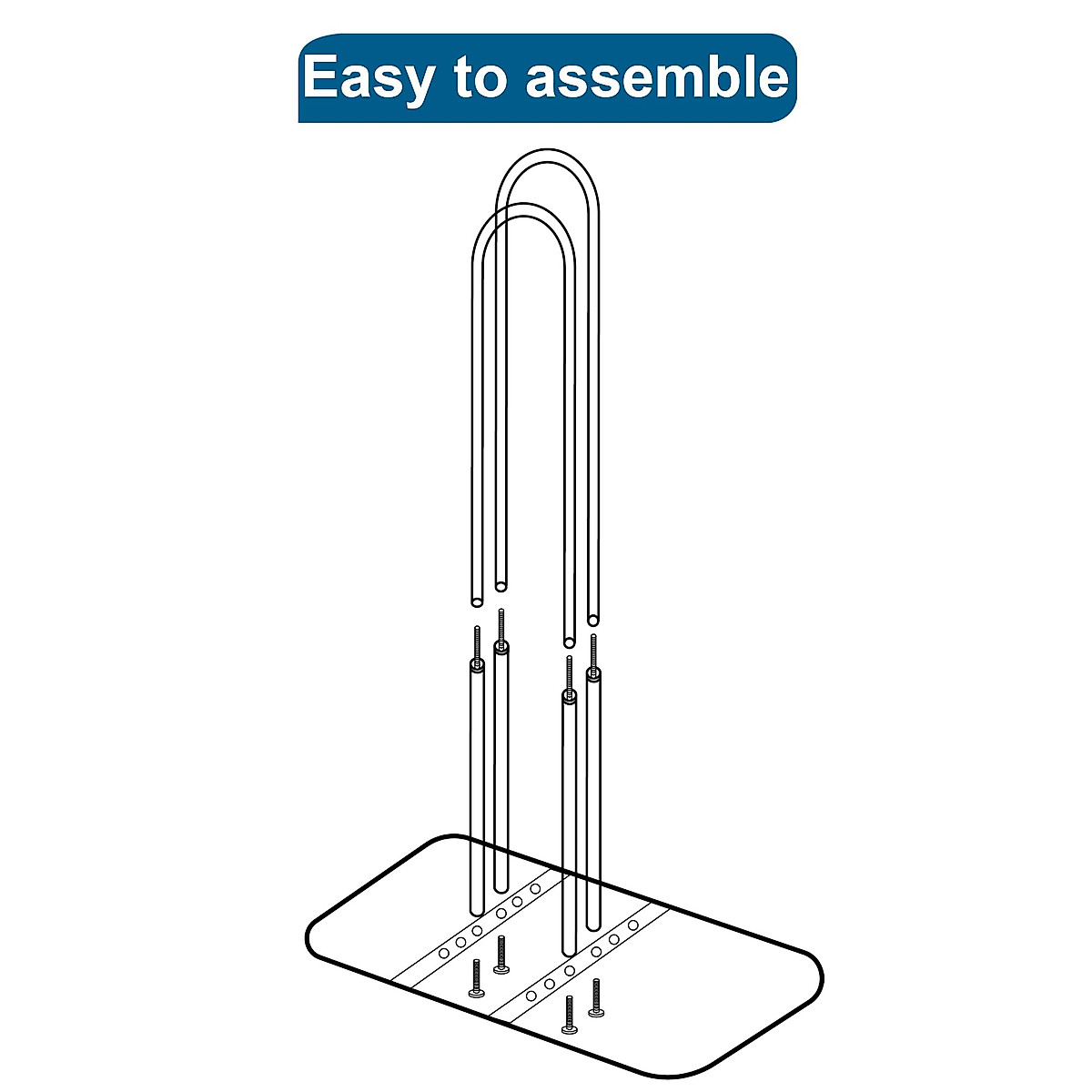 EASTTOWEST Hanger Stacker Organzier,33 inch Height Hanger Stand Clothes Hanger Storage Rack,Hanger Holder for Closet Laundry Room,White