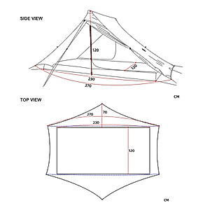 3F UL GEAR LanShan 2 pro Tent 2 Person Outdoor Ultralight Camping Tent 3 Season Professional 20D Nylon Both Sides Silicon Tent (Khaki, 4 Season)