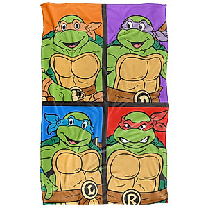 Teenage Mutant Ninja Turtles TMNT Turtle Tiles Silky Touch Super Soft Throw Blanket, 36"x58"