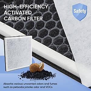LBLVBNEWD 3-in-1 Purezone Replacement Filter Compatible with Pure Enrichment PureZone Air Purifier PEAIRPLG, H13 Grade True HEPA Filters 2-Pack
