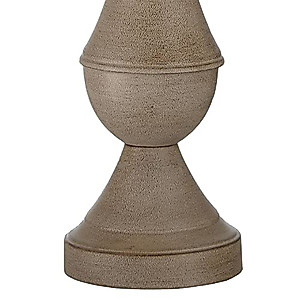 Regency Hill Avery Traditional Touch Table Lamps Set of 2 with USB Charging Port 25" High Faux Wood LED Ivory Linen Knife Pleat Shade for Bedroom Living Room Bedside Nightstand Desk Office