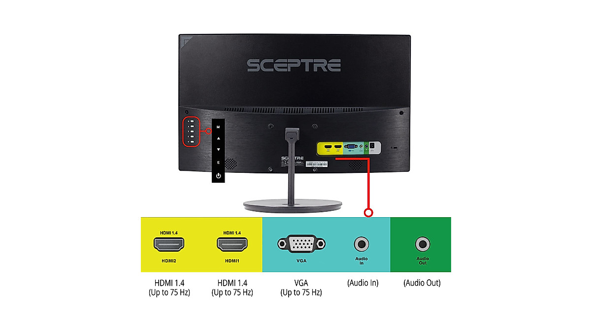 Sceptre 24" Curved Gaming Monitor - 1080p & 75Hz