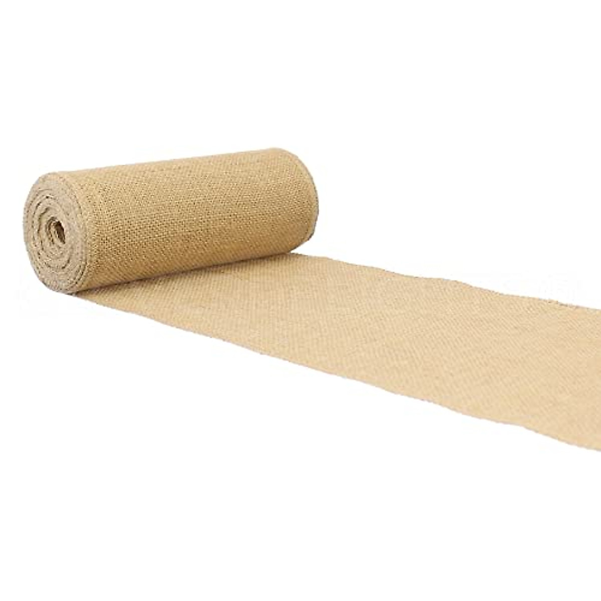 CleverDelights 9" Premium Burlap Roll - 10 Yards - No-Fray Finished Edges - Natural Jute Burlap Fabric