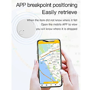 Beauty HAO Mini Dog GPS Tracking Device, No Monthly Fee App Locator, 2022 New Version Portable Bluetooth Intelligent Anti-Lost Device for Luggages/ Kid/ Pet Bluetooth Alarms (White)
