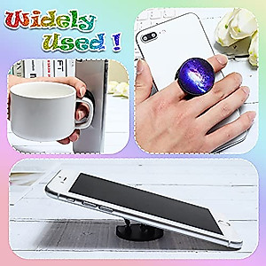 9 Pieces Cell Phone Grip Holder Collapsible Phone Holder Colorful Self-Adhesive Finger Ring Sublimation Phone Holders for Smartphone and Tablets (Nebula)