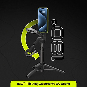 CPLR: MagStik Magnetic Selfie Stick Tripod Stand with Bluetooth Remote Control Shutter 27" Extendable Cell Phone Holder Mount Compatible with MagSafe for iPhone 15 14 13 Pro Max Mini - Black