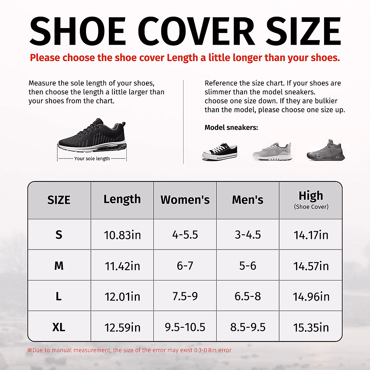 iCreek Waterproof Shoe Cover Galoshes Overshoes Men and Women Motorcycle Boot Rain Covers Easy Cleaning Heavy Duty Over Rubber Work Rubber Overshoe, Grey，XL