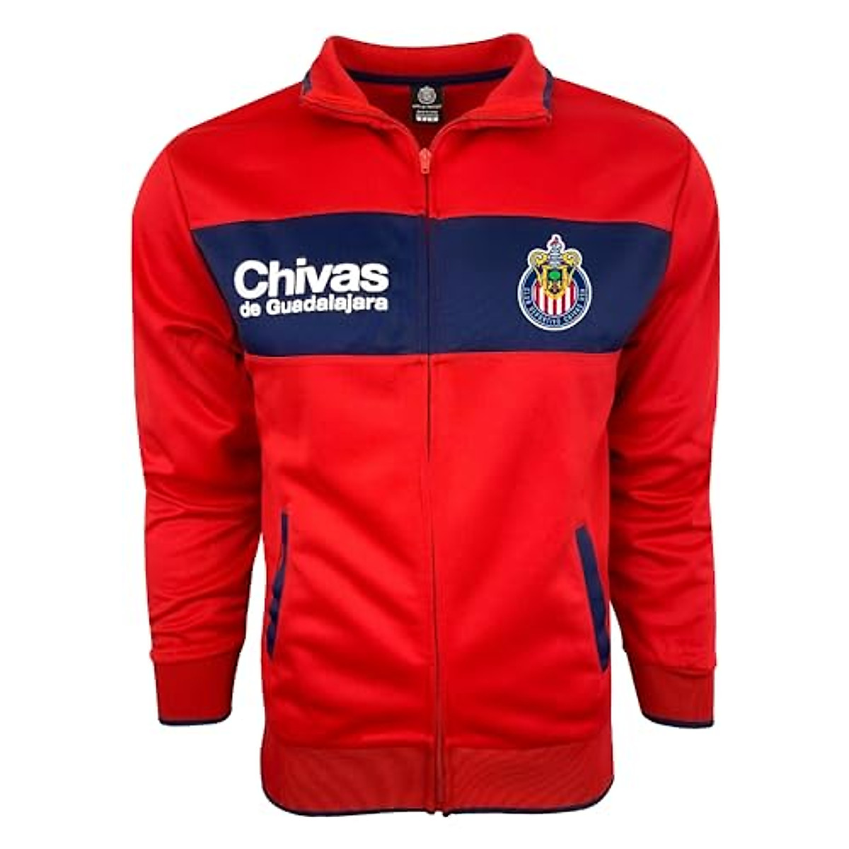 Icon Sports Chivas Jacket, Licensed Men's Chivas Del Guadalajara Full Zip Track Jacket (Small)