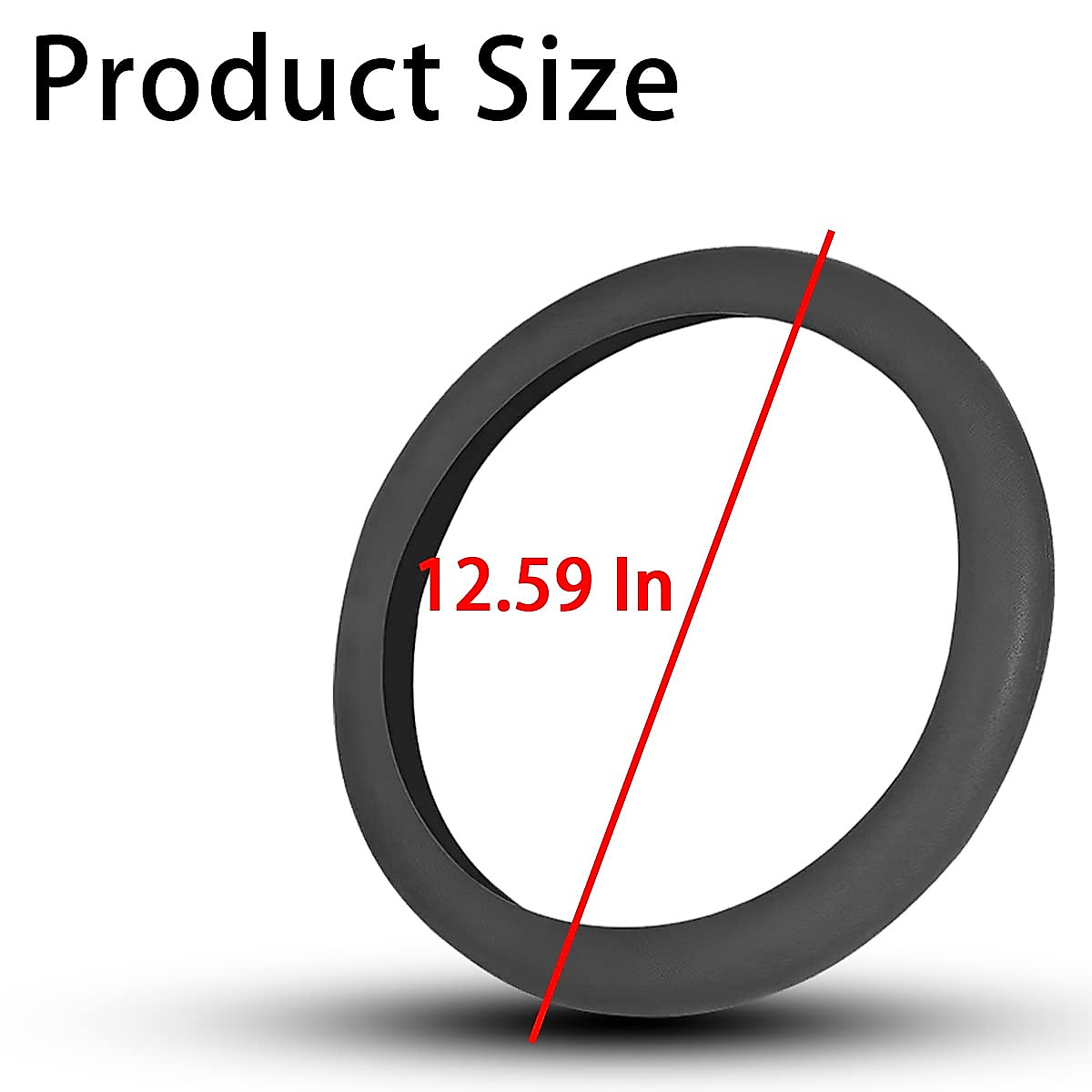 AICEL Car Silicone Steering Wheel Cover, Soft Anti-Slip Auto Steering Wheel Protector Fit 14 Inch, Universal Vehicle Interior Accessories for Cars, SUVs, Trucks, and Vans (Black)