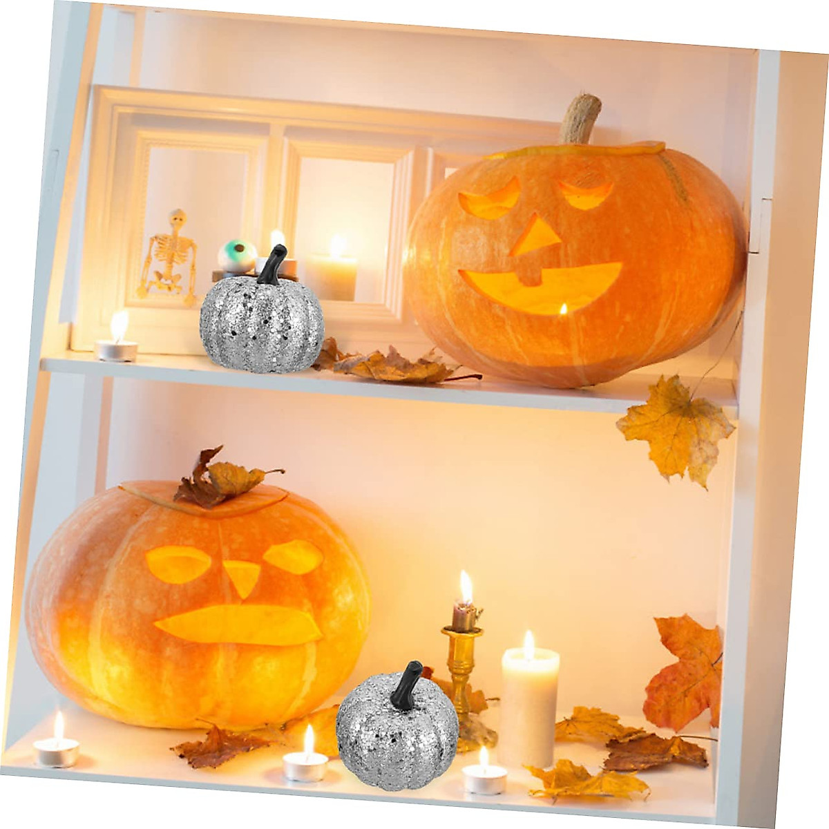 Garneck 50 pcs Foam Pumpkin Small Artificial Pumpkins Artificial Pumpkins for Table Decor Mini Pumpkins Bulk Artificial Pumpkins Bulk Fake Pumpkins Realistic Pumpkin Miniature Model