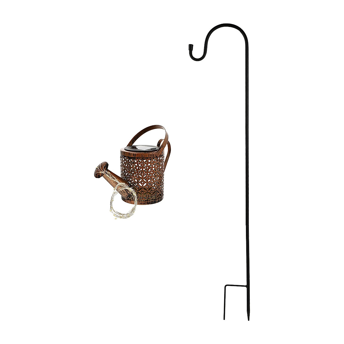 OSALADI Solar Watering Can Lights Outdoor Firefly Bunch Lights Waterfall Fairy Lights Garden Art Lamp with Stake for Home Garden Yard Lawn