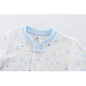 ZAV Solid Unisex Infants Clothes Baby Boys Girl Footed Jumpsuits Cotton Rompers