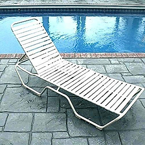 NickHouse 2" x20' ft Vinyl Outdoor Patio Lawn Furniture Repair Strap Strapping Matte Finish (White) + 20 Free Rivets!