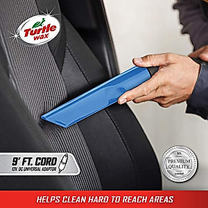 Turtle Wax Handheld Auto Vacuum Cleaner with LED Light, DC 12V (Vehicle Use Only), Blue/Black