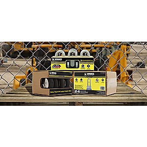 BRINKS Heavy Duty Padlocks & Keys 4 Pack 70mm Stainless Steel Keyed Alike Commercial Discus Keyed Lock for Storage Shed Garage Locker Sliding Doors Cabinets & More Round with Boron Shackle, Black