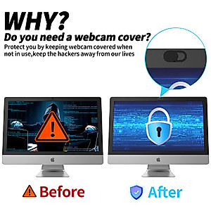 InnoUS Webcam Cover Slide, 6-Pack Ultra-Thin Camera Blocker, Computer Camera Cover Slide, Laptop Camera Cover Slide, Camera Blocker, Computer Camera Cover Slide| Privacy Blocker, Privacy Cover, Blcak