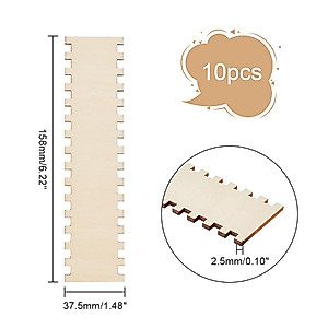 PH PandaHall 10PCS Embroidery Floss Organizer, 15 Slots Wooden Board Sewing Floss Accessories Sewing Thread Holder Wooden Board DIY Thread Storage for Work Studio Craft Class Storage Organizer Tool