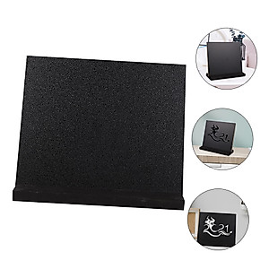NUOBESTY 2 Sets Blackboard Wooden Writing Boards Mini Chalkboards Signs Black Chalkboard Sign Small Message Chalkboard Sign Stand up Wooden Sign Wooden Black Boards bar Counter Dining Table