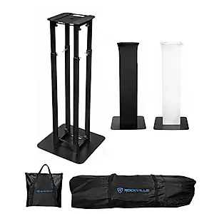 Rockville Totem Moving Head Light Stand+Black+White Scrims+Carry Bags, (RTP32B)
