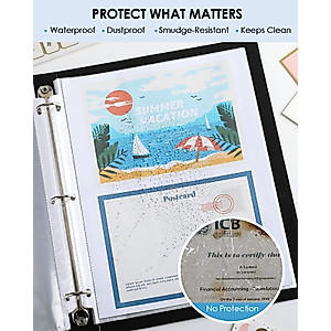 KTRIO Sheet Protectors 8.5 x 11 inch Clear Page Protectors for 3 Ring Binder, Plastic Sleeves for Binders, Top Loading Paper Protector Letter Size, 200 Pack