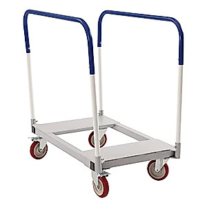 Steel Panel Truck, 1500LBS Panel Dolly Cart with 5" Swivel Casters and Steel Frame, Heavy Duty Platform Truck Cart for Factory Warehouses, Garage, Workshop