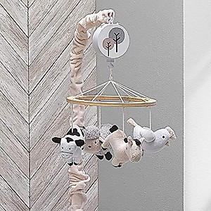 Lambs & Ivy Baby Farm Animals Musical Baby Crib Mobile Soother Toy