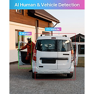 ZOSI 3K Lite 8CH H.265+ Home Security Camera System with AI Human/Vehicle Detection,Night Vision,5MP Lite 8 Channel CCTV DVR,4pcs 1080P 1920TVL 2MP Outdoor Indoor Surveillance Dome Cameras (No HDD)