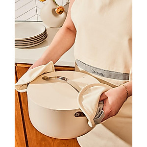 Caraway Nonstick Ceramic Dutch Oven Pot with Lid (6.5 qt, 10.5") - Non Toxic, PTFE & PFOA Free - Oven Safe & Compatible with All Stovetops (Gas, Electric & Induction) - Black