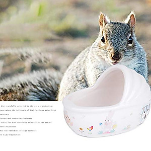 balacoo Ceramics Pet Hamster Bath House Chinchilla Bathroom Container Sauna Toilet Small Animal Sand Room Rat Hideout Nest for Hamster Chinchilla Small Pet (White)