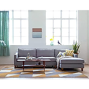 Wood Furniture Legs 5 inch Sofa Legs Pack of 4 Square Brown Couch Legs ,Mid century chair feet,Sofa replacement parts, For Dresser legs Sideboard Recliner couch Circle chair Couch riser Coffee Table