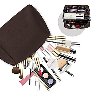 TOPDesign Laptop Bag for Women, Waterproof PU Leather Work Briefcase fits 15.6 Inch Computer, Large Tote Messenger Shoulder Bag, Stylish Business Purse Handbag Satchel (Brown)