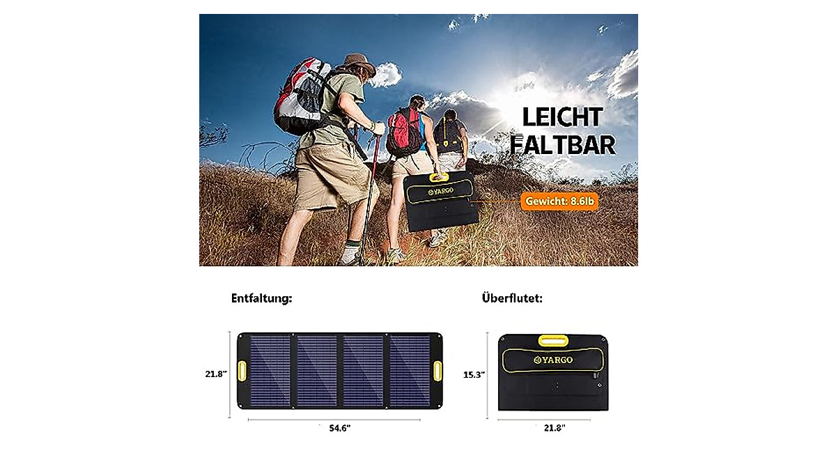 100W Portable Solar Panel for Camping & Emergency Power