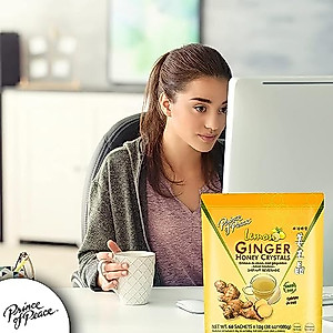 Prince of Peace Instant Ginger Honey Crystals with Lemon, 60 Sachets – Instant Hot or Cold Beverage – Easy to Brew – Drink Like a Tea – Caffeine and Gluten Free – Real Ginger