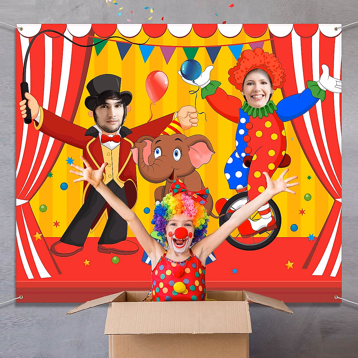 Blulu Carnival Backdrops for Party Circus Decorations 59 x 51 Inch Carnival Photo Door Banner Circus Theme Carnival Banner Carnival Photo Props Large Backdrop for Carnival Decorations Games Supplies