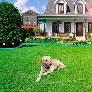 COVONO Wired Electric Dog Fence, Underground/Aboveground Pet Containment System (650Ft Wire, Waterproof & Rechargeable Collar, Shock/Tone Correction, Support 1 Dog)