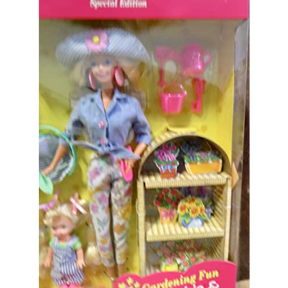 Gardening Fun BARBIE & KELLY Gift Set - Special Edition Set w 2 Dolls & Accessories (1996)